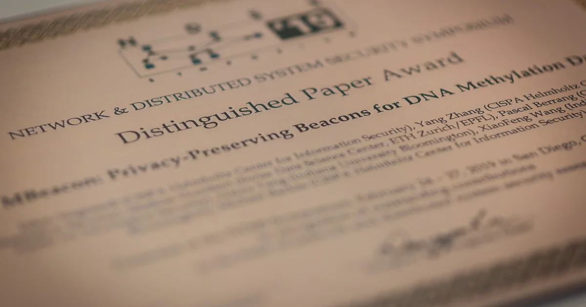 Distinguished Paper Award at NDSS